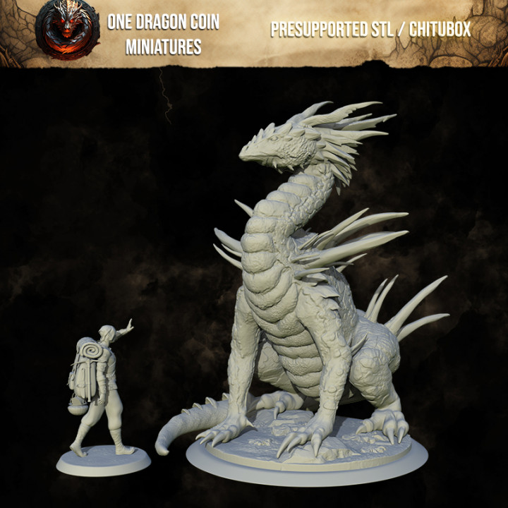 3D Printable Naganth, Frost Serpent Dragon by Spirit of Resin Miniatures