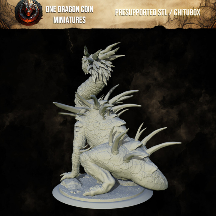 3D Printable Naganth, Frost Serpent Dragon by Spirit of Resin Miniatures