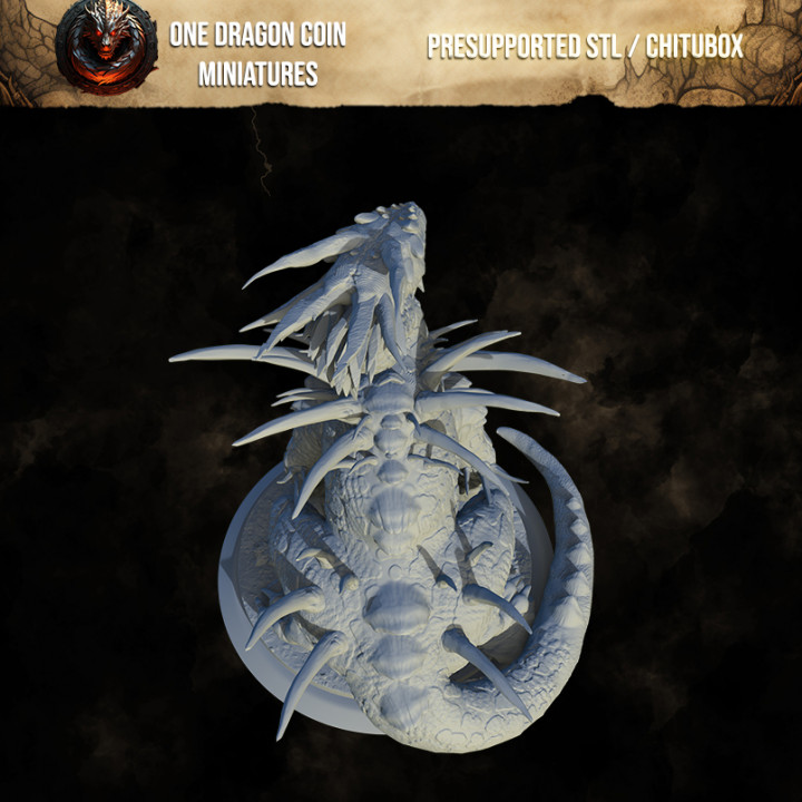 3D Printable Naganth, Frost Serpent Dragon by Spirit of Resin Miniatures