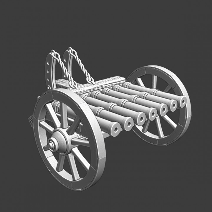 3D Printable Medieval organ Cannon model by Northern Crusades Miniatures