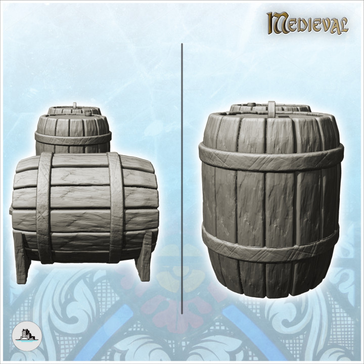 3D Printable Set of three wooden barrels (1) - Cold Era Modern Warfare ...