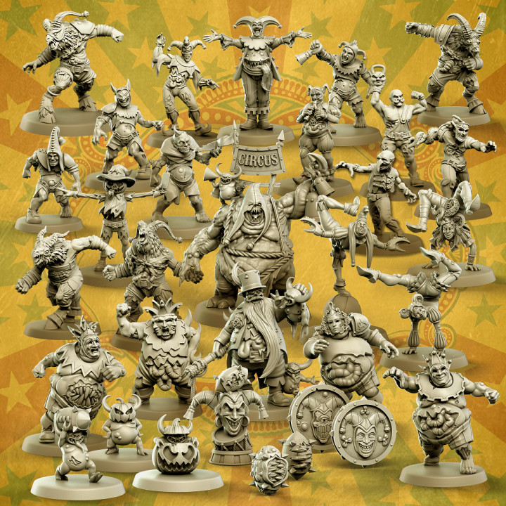 3D Printable Plague Carnival Complete Set by Punga Miniatures