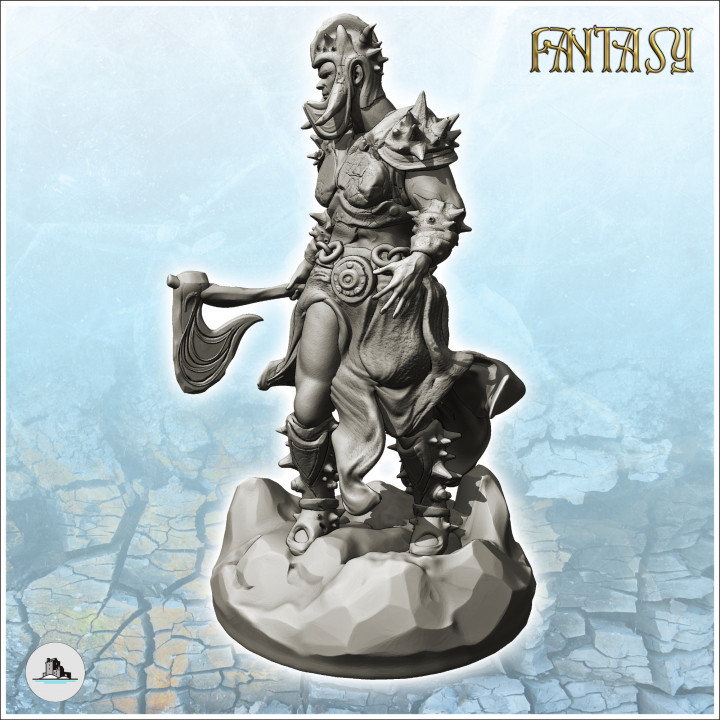 3D Printable Ares Mars in war gear with ax (2) - Ancient Fantasy Magic ...