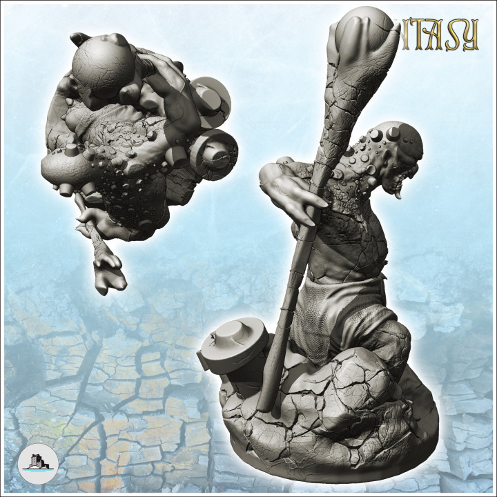 3D Printable Cyclops with stick in hand (3) - Ancient Fantasy Magic ...