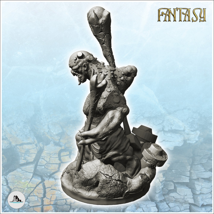 3D Printable Cyclops with stick in hand (3) - Ancient Fantasy Magic ...