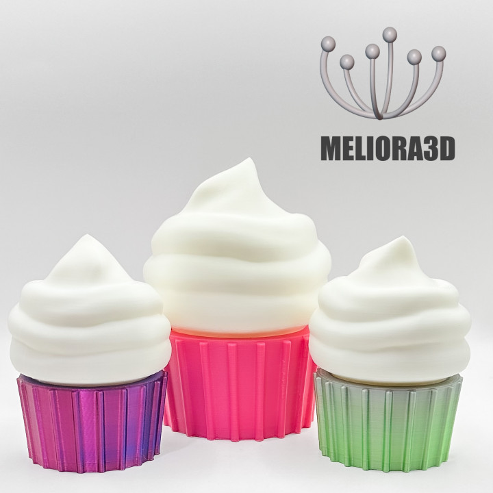 3D Printable M3D - Cute Cupcake Box by Meliora3D