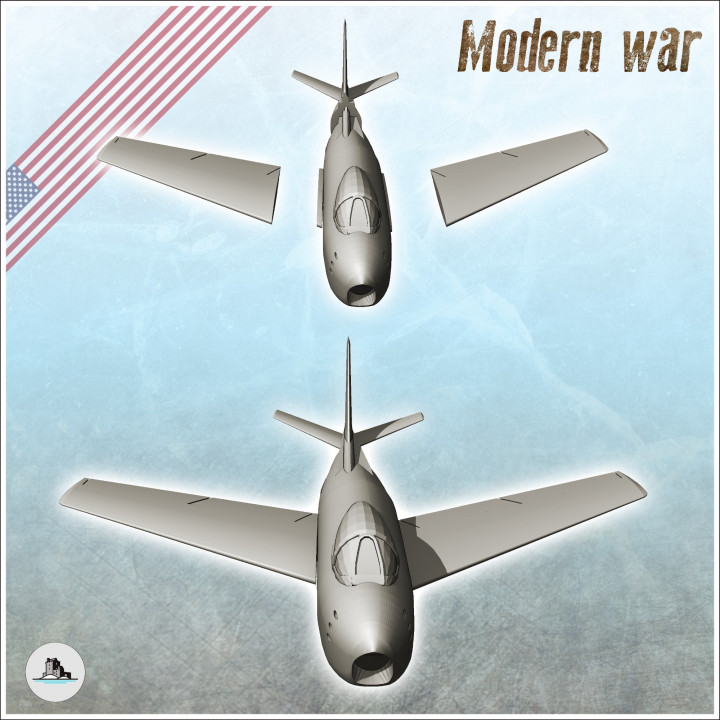3D Printable North American F-86 Sabre Sabrejet jet fighter - USA US ...