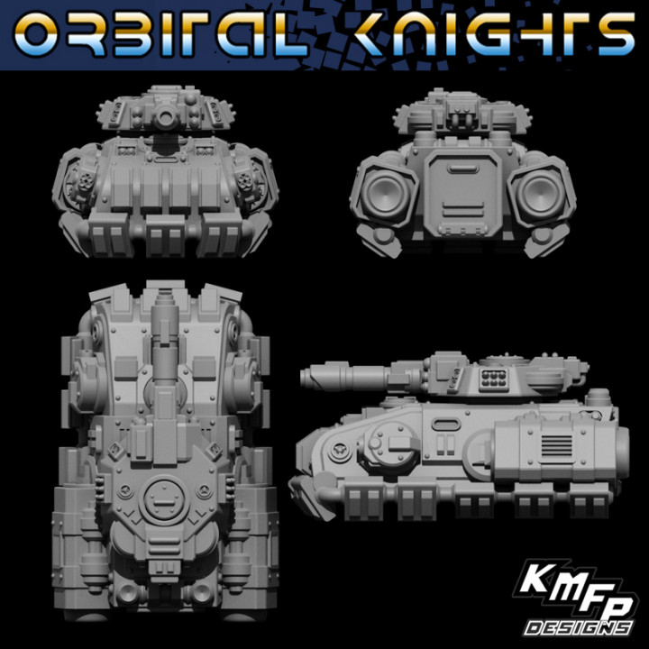 3D Printable Orbital Knights - Grav-Attack Tank by KMFP Designs