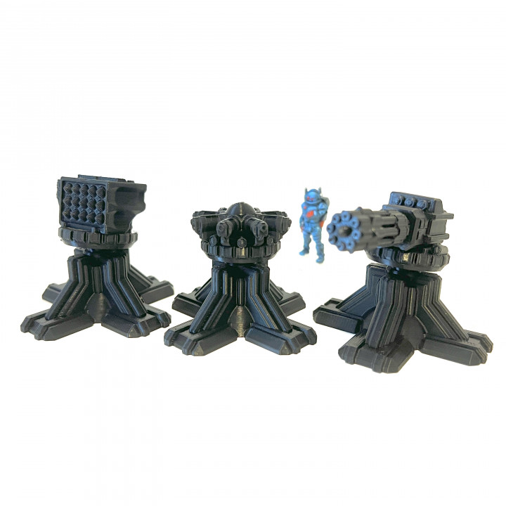 3D Printable New Dominion Turret Emplacements by Ill Gotten Games