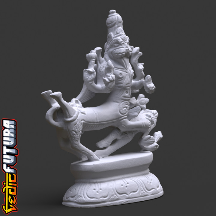 3D Printable Sharabha - Part Lion, Part Bird Avatar of Shiva by VedicFutura