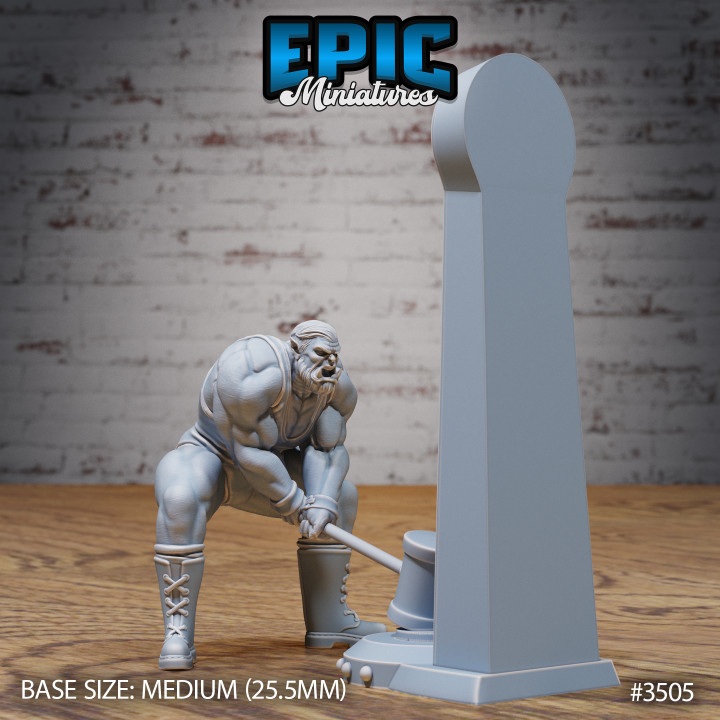 3D Printable Orc Strongman Set / Carnival Artist / Funfair Performer ...