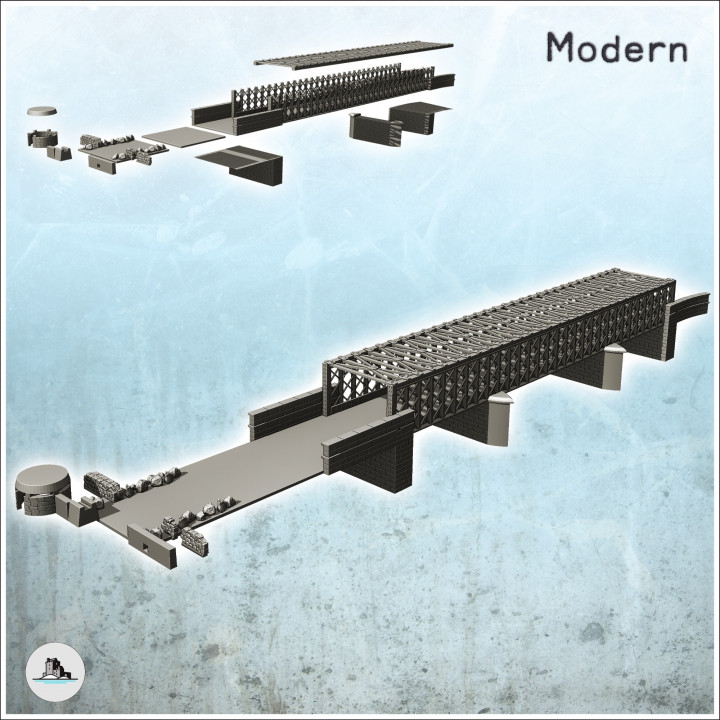 3D Printable Primisole Bridge (Sicily, Italy) - Modern WW2 WW1 World ...