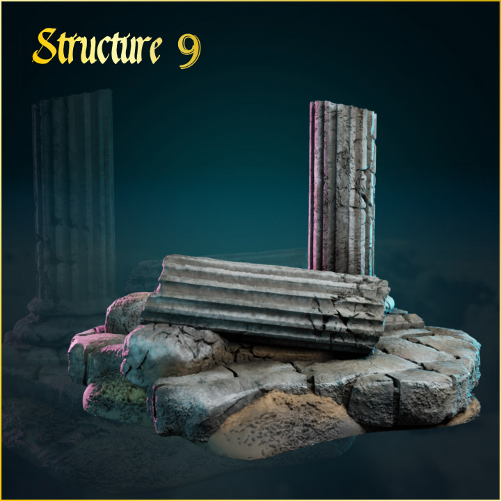 3D Printable Structure 9 (Ladies of Chaos vol.2 Celestials) by Black Bird Miniatures