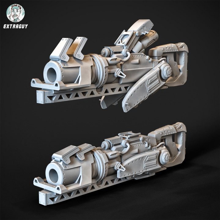 3D Printable Superhot Launcher 100mm scale by Extra Guy