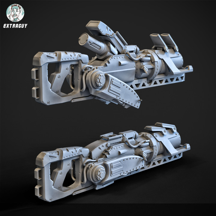 3D Printable Superhot Launcher 100mm scale by Extra Guy