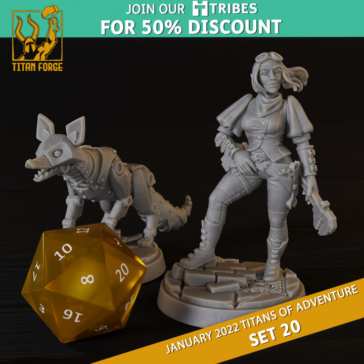 3D Printable Elf Female Engineer - RPG Hero Character D&D 5e - Titans ...