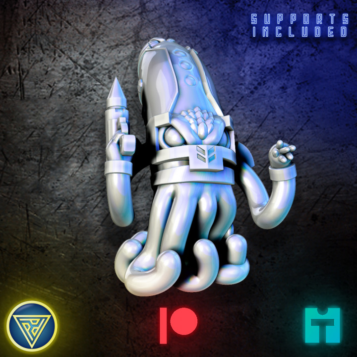 3D Printable Squid Alien Set by Print Paint Play