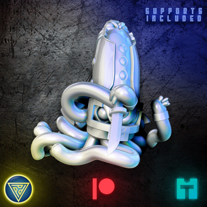 3D Printable Squid Alien Set by Print Paint Play