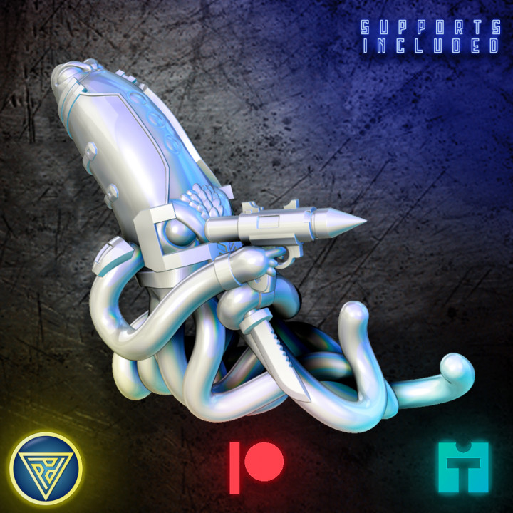 3D Printable Squid Alien Set by Print Paint Play