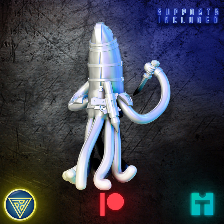 3D Printable Squid Alien Set by Print Paint Play