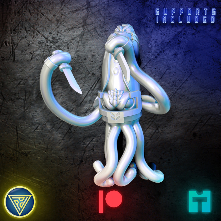 3D Printable Squid Alien Set by Print Paint Play