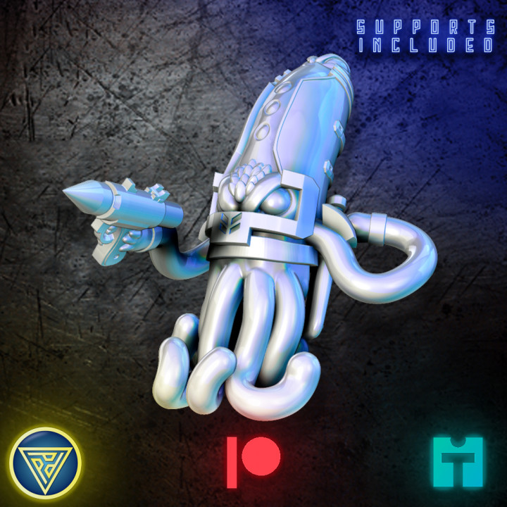 3D Printable Squid Alien Set by Print Paint Play