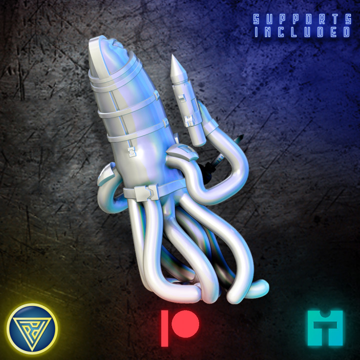 3D Printable Squid Alien Set by Print Paint Play