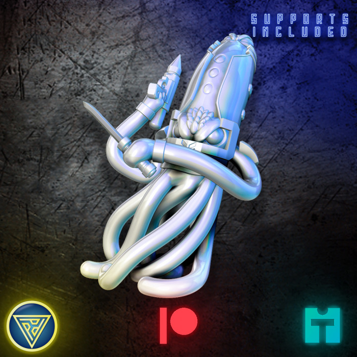 3D Printable Squid Alien Set by Print Paint Play