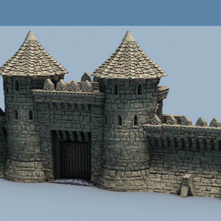 3D Printable ARX RENOVATUR Part One: 28mm Citadel Gate, Walls, & Corner ...