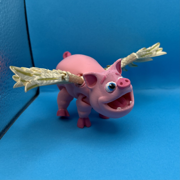 3D Print of Bonus: Flexi Factory Flying Pig by amberoraburns