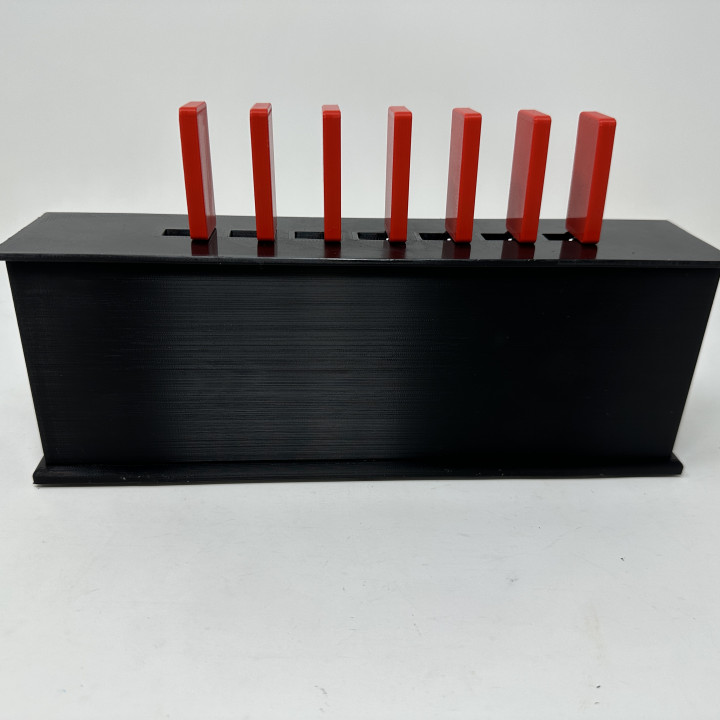 3D Printable A "Do Nothing" Dominoes Box. by Greg Zumwalt