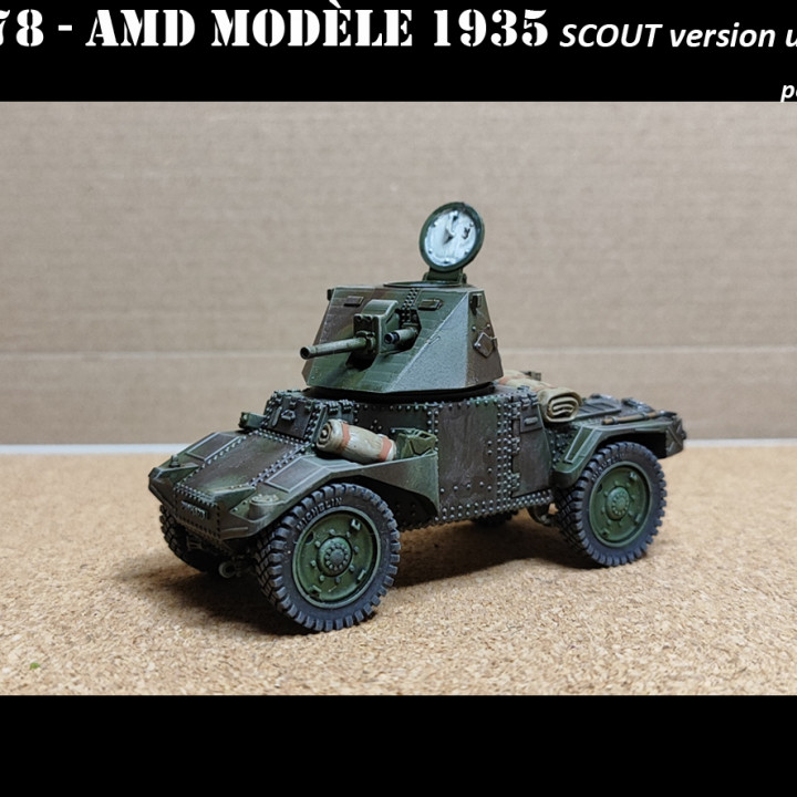 3D Printable Panhard 178 - upgrade Renault turret 47mm SA35 by Counlane Models