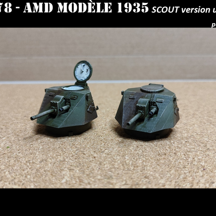 3D Printable Panhard 178 - upgrade Renault turret 47mm SA35 by Counlane Models
