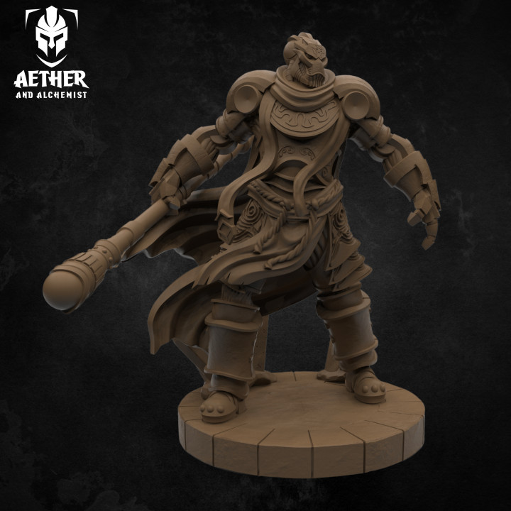 3D Printable Warforged Sorcerer - Vice Captain by Aether and Alchemist
