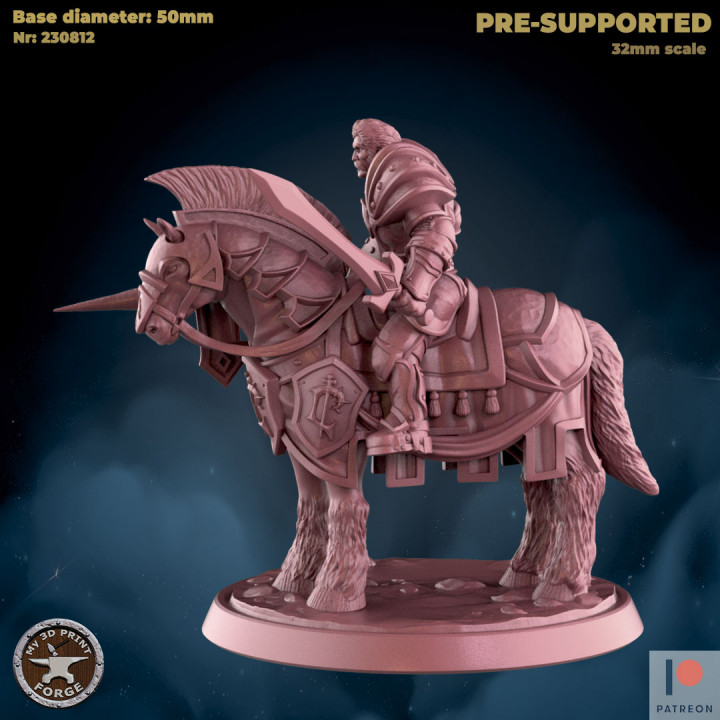 3D Printable Knights on Horses Two Models by My3DPrintForge