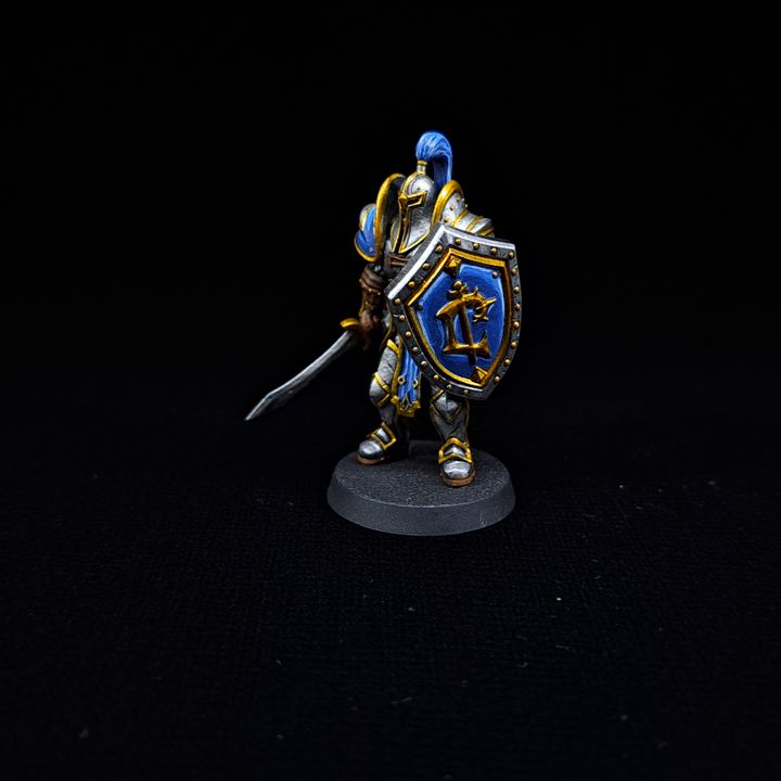 3D Print of Footman with shield by Morlune