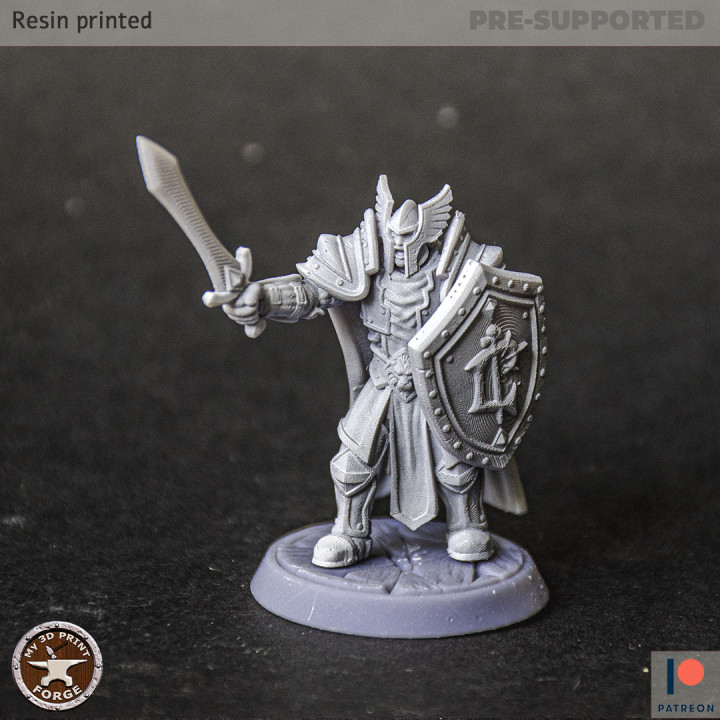 3D Printable Knight captain battle shout by My3DPrintForge