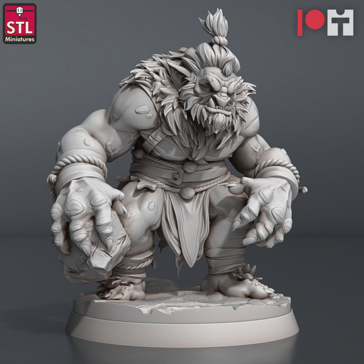 3D Printable Snow Trolls Set by STL Miniatures