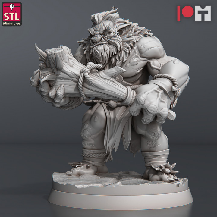 3D Printable Snow Trolls Set by STL Miniatures