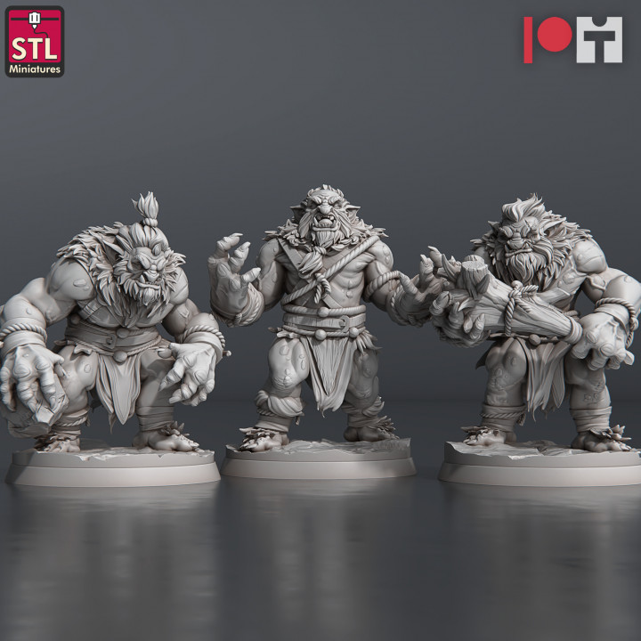 3D Printable Snow Trolls Set by STL Miniatures