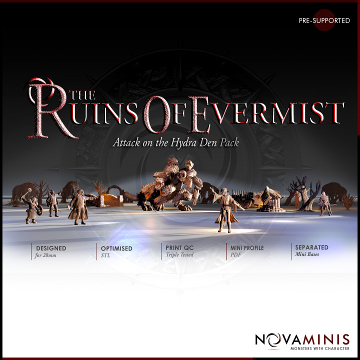 3D Printable The Ruins of Evermist: Attack on the Hydra Den [Pack] by ...