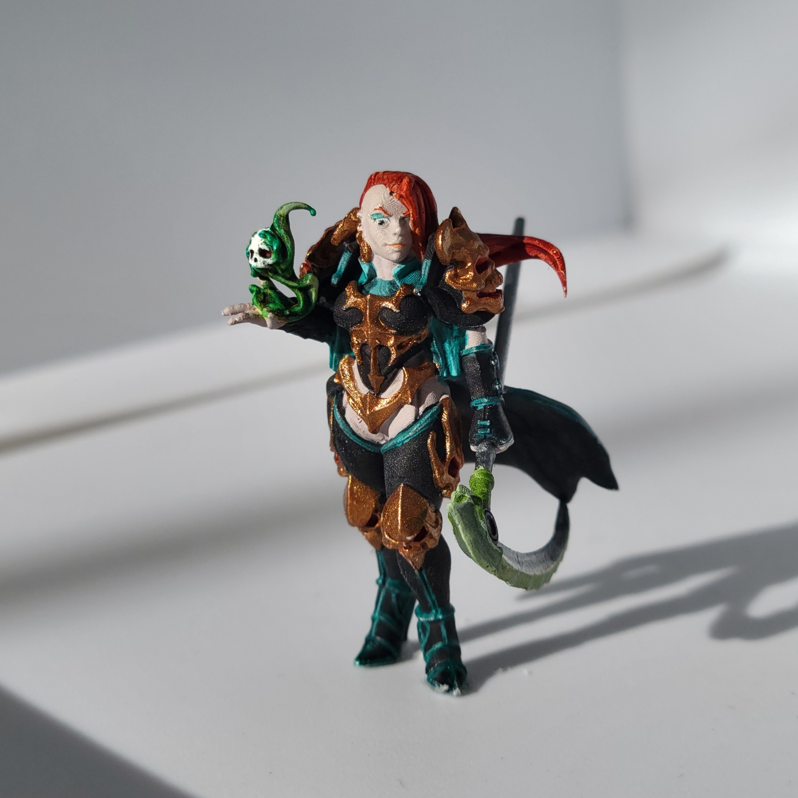 3D Printable Hero Necromancer Female (2 Versions) by Bite the Bullet