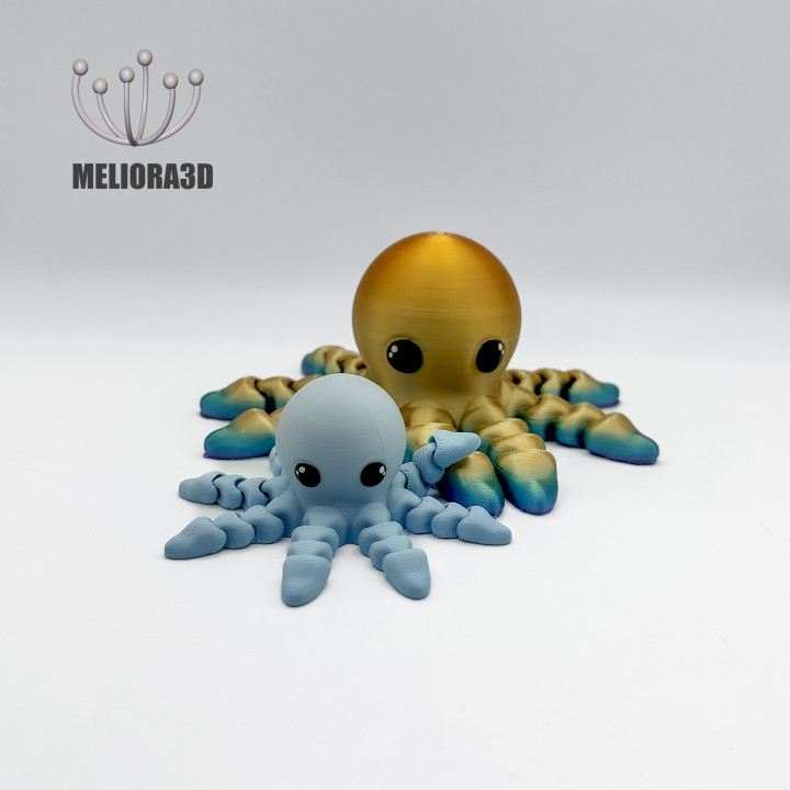 3D Printable M3D - Flexi Baby Octopus by Meliora3D