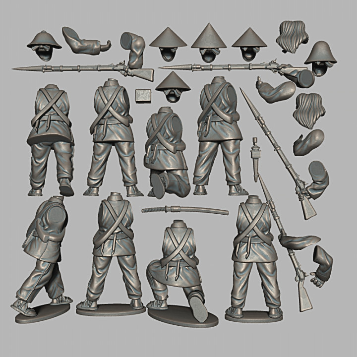 3D Printable Boshin War Imperial Infantry by Wargames Atlantic