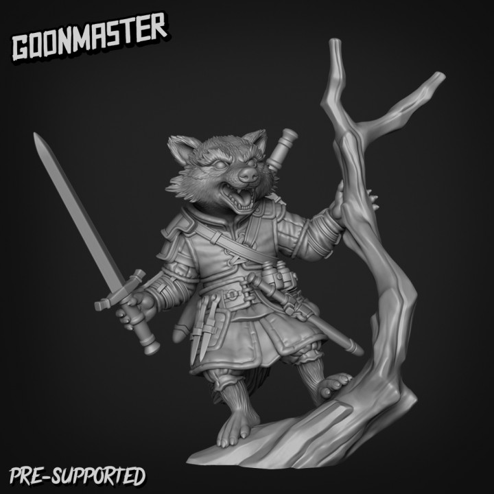 3D Printable Raccoon Rogue 8 by Goon Master