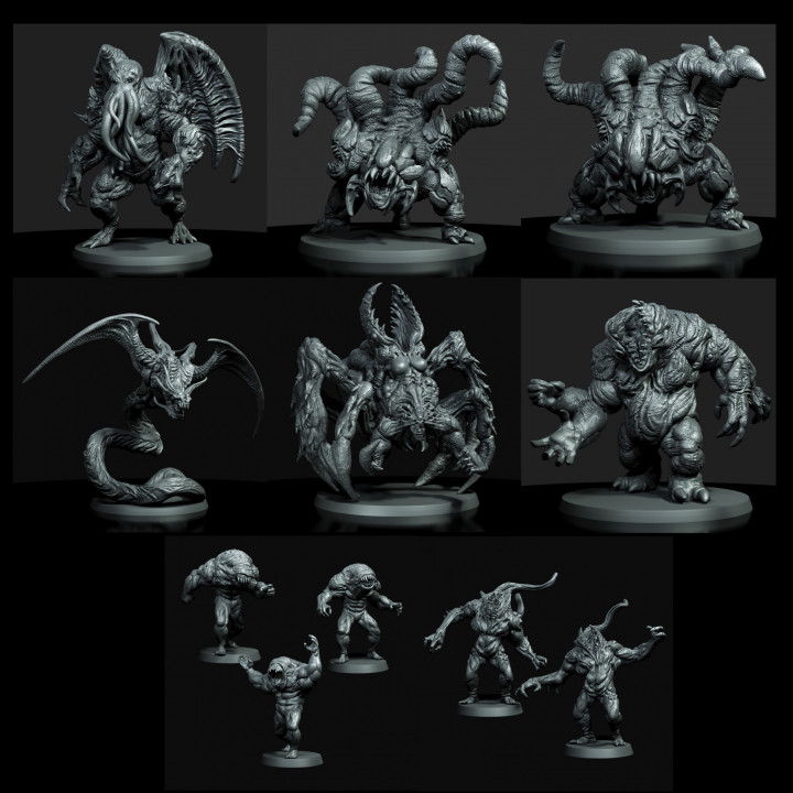 3D Printable Godlike Monstrosities by Realm of Paths