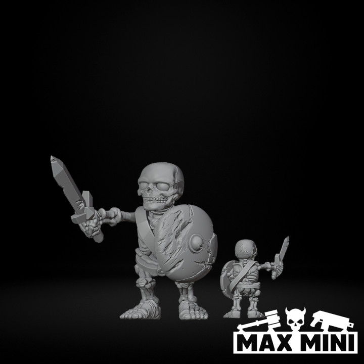 3D Printable Halfling Undead Swords Group by Max Mini