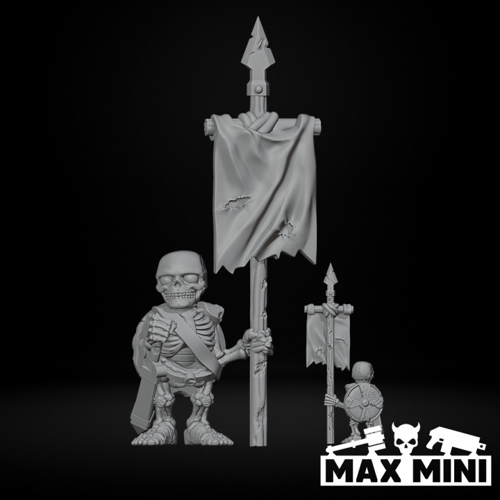 3D Printable Halfling Undead Sword Command by Max Mini