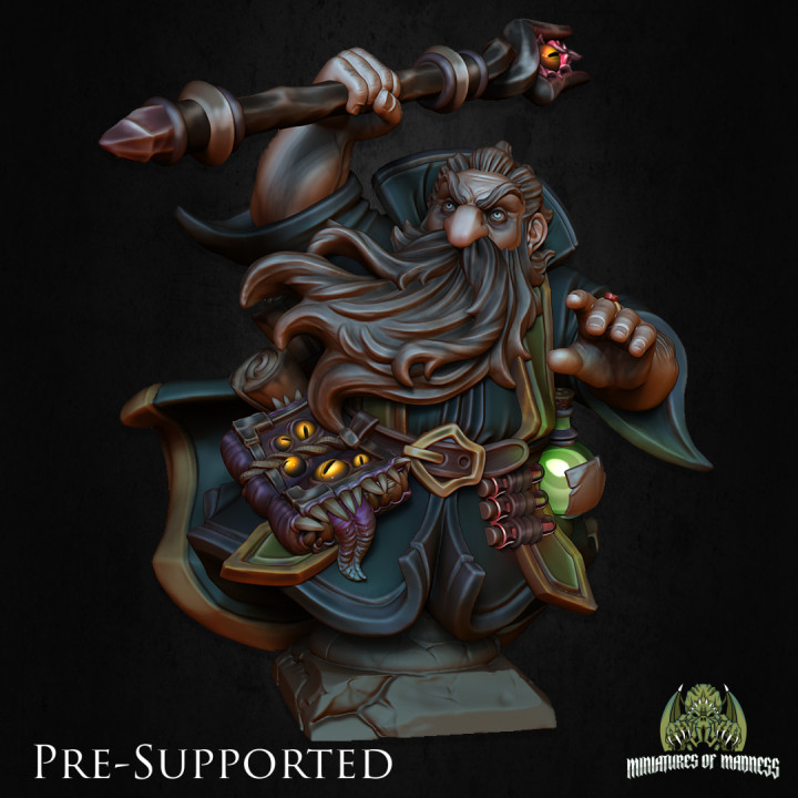 3D Printable Abraham The Overlord Bust [PRE-SUPPORTED] Sorcerer Wizard ...