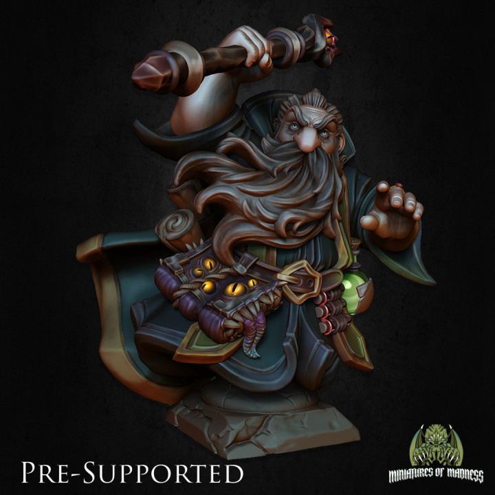 3D Printable Abraham The Overlord Bust [PRE-SUPPORTED] Sorcerer Wizard ...